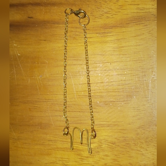 Jewelry | Handmade Letter M Bracelet In Gold | Poshmark